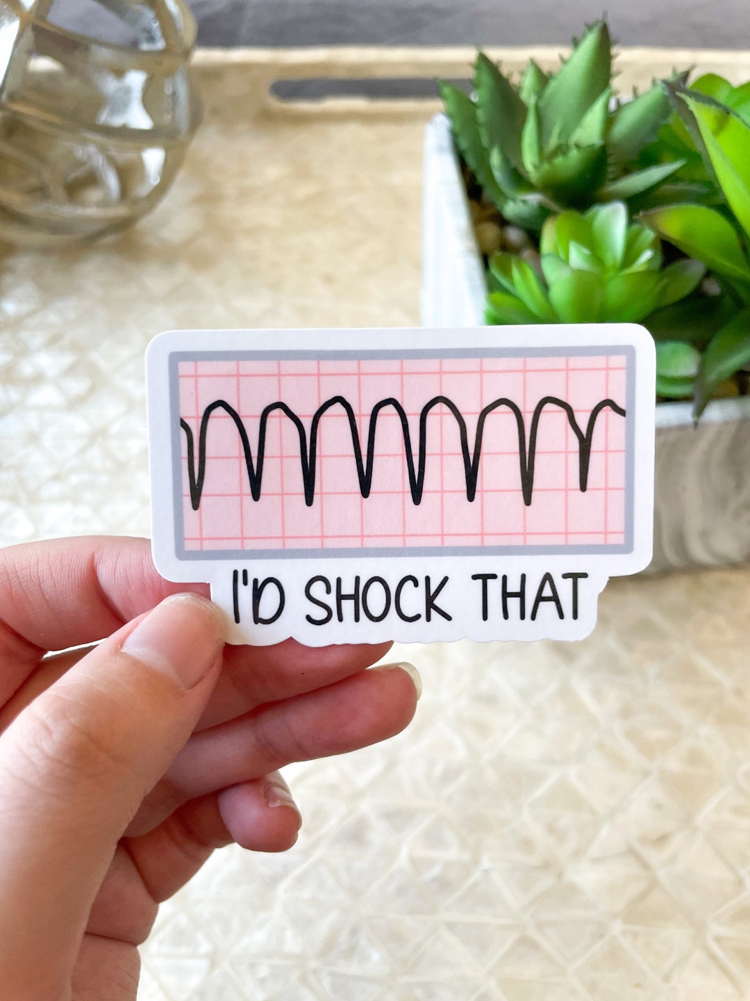 I’d Shock That Ventricular Fibrillation EKG Funny Nursing Sticker - Etsy