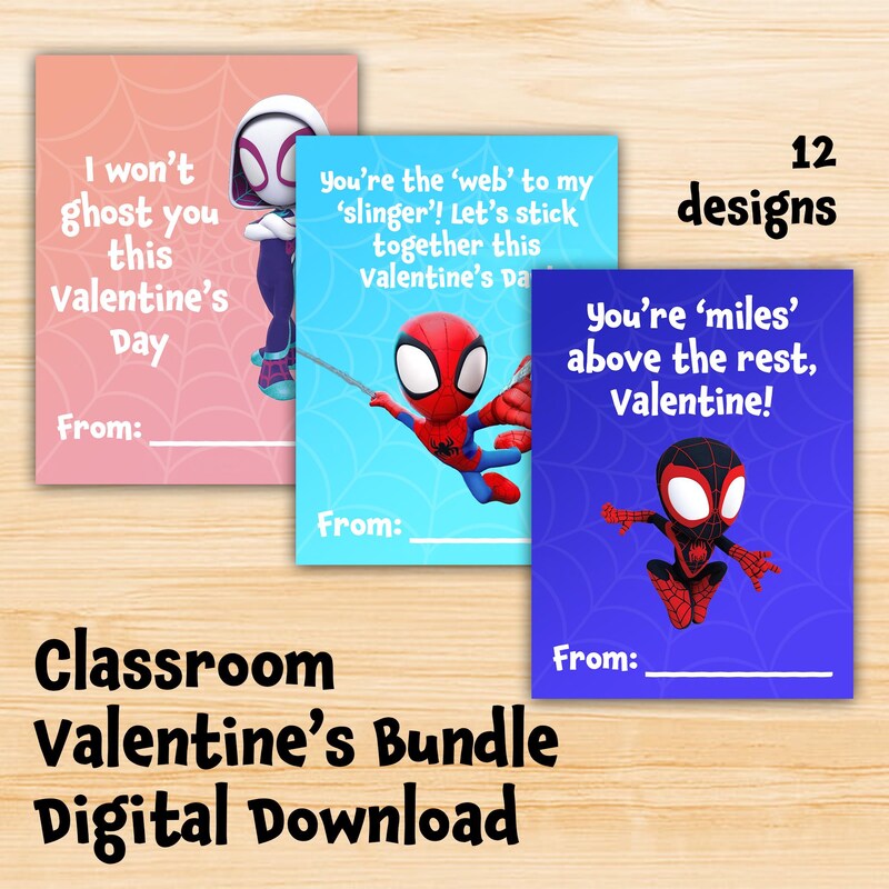 Spiderman Valentine Card - Etsy