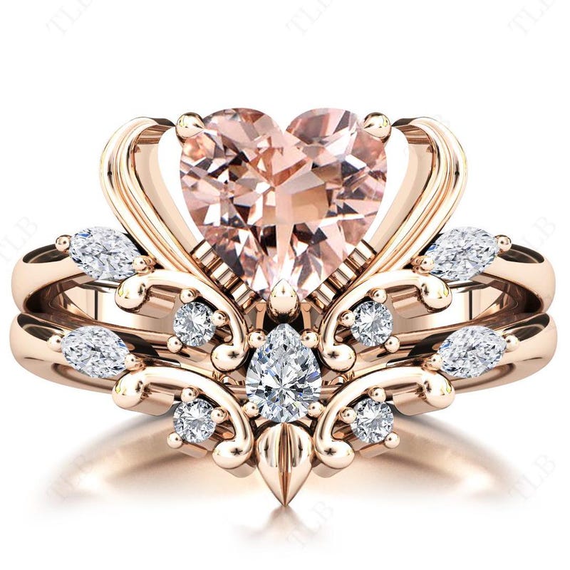 Heart Shaped Morganite Ring - Etsy
