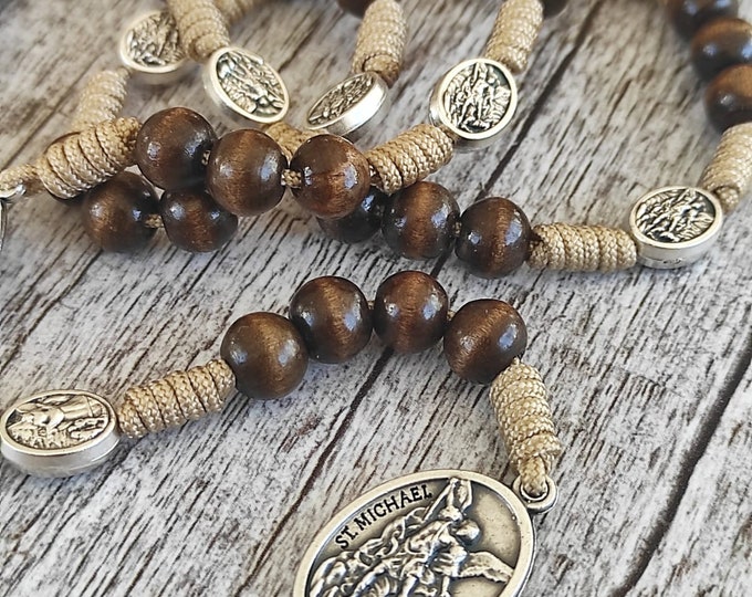 Angelic Crown Rosary Saint Michael Archangel Chaplet Nine - Etsy