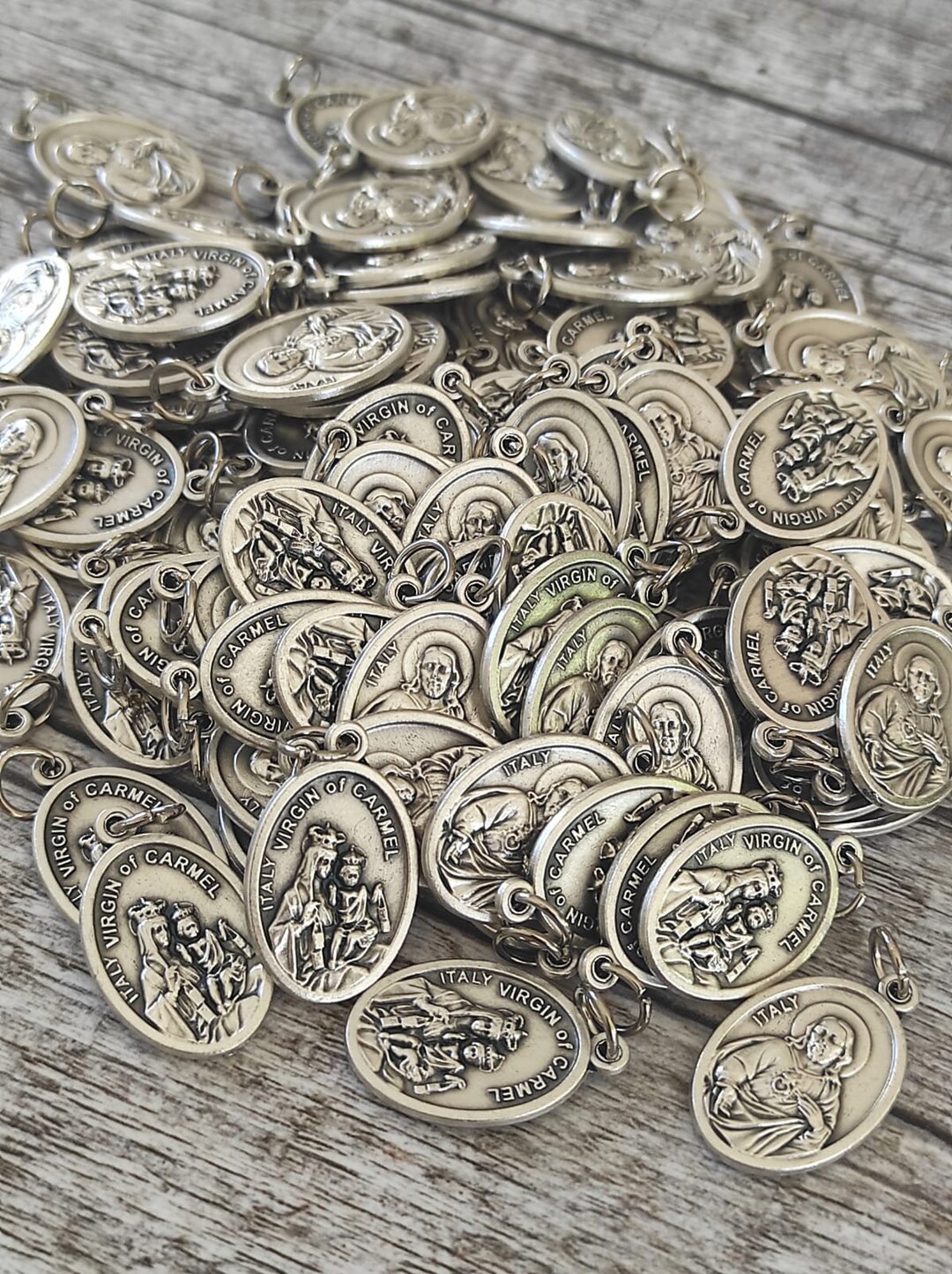 Lady of Mt. Carmel Sacred Heart of Jesus Medals Scapular Box 10, 20, 50 ...