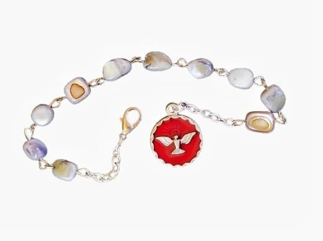 Holy Spirit Medals Ladies Bracelet Women's Bracelet Mother of Pearl ...