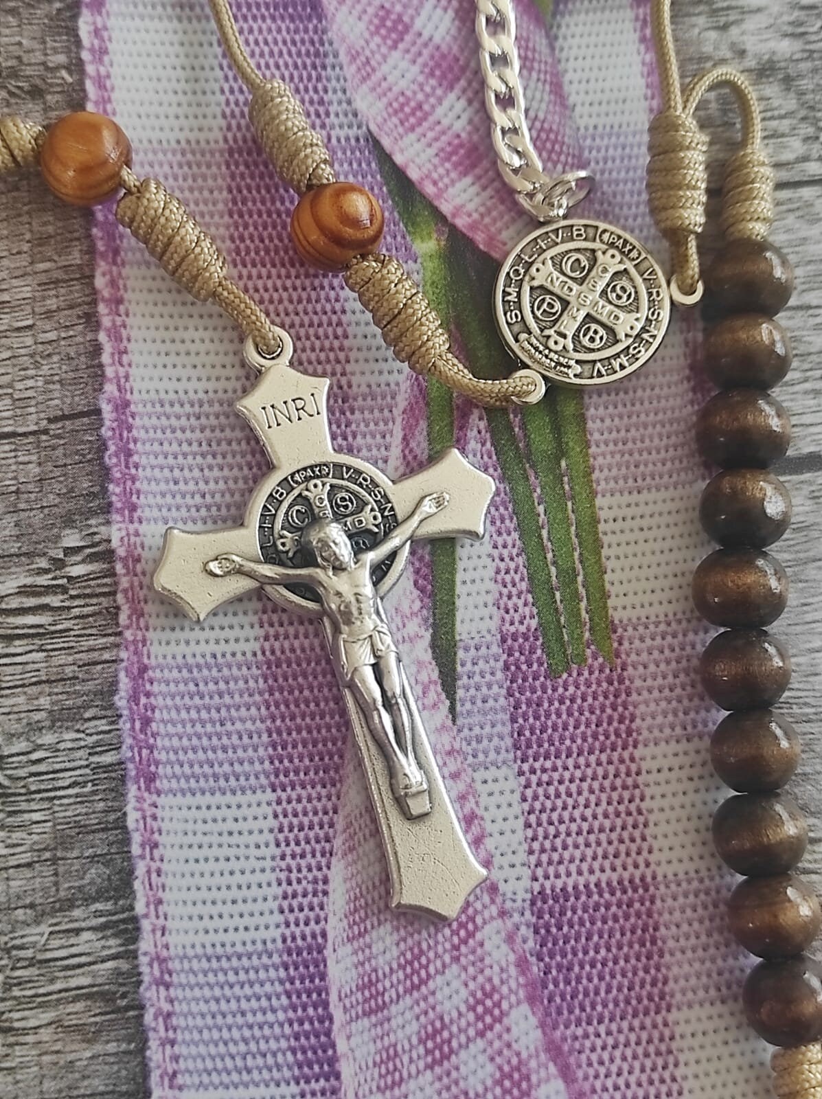 St Benedict Rosary Nursia BELT HABIT ROSARY Wooden Rosary With - Etsy