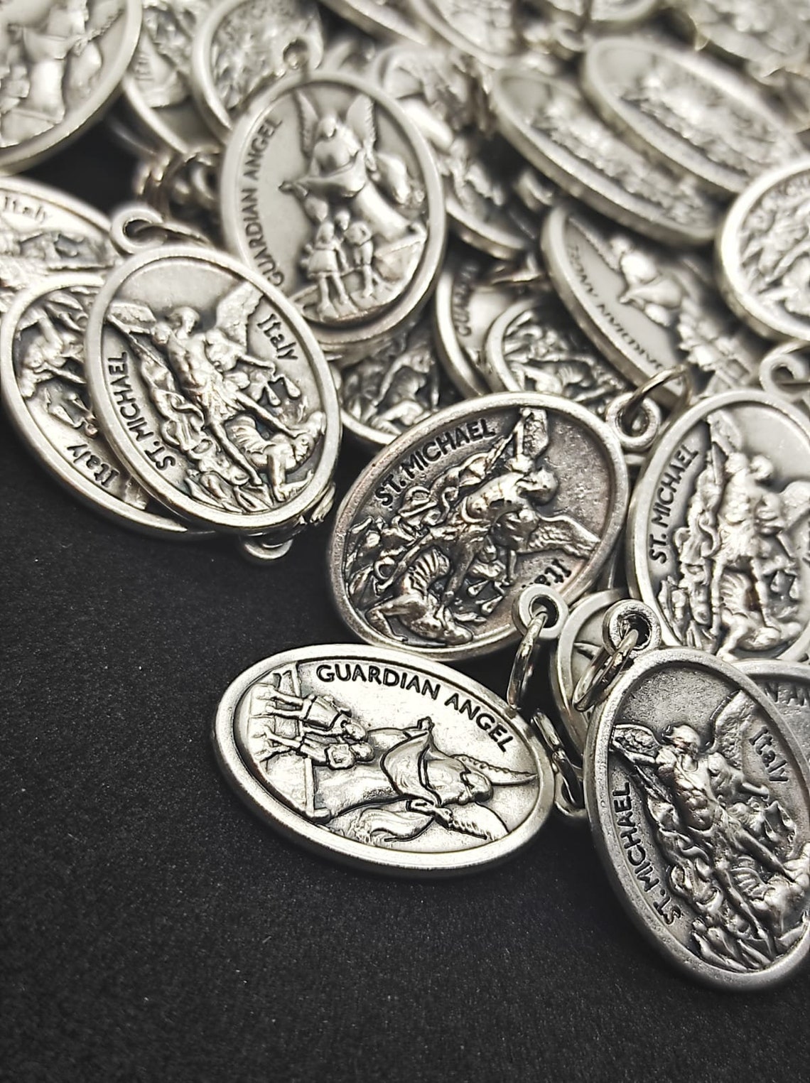 St Michael Archangel Medals Lot Bulk 15/25/50/100 Pcs Silver Tone ...