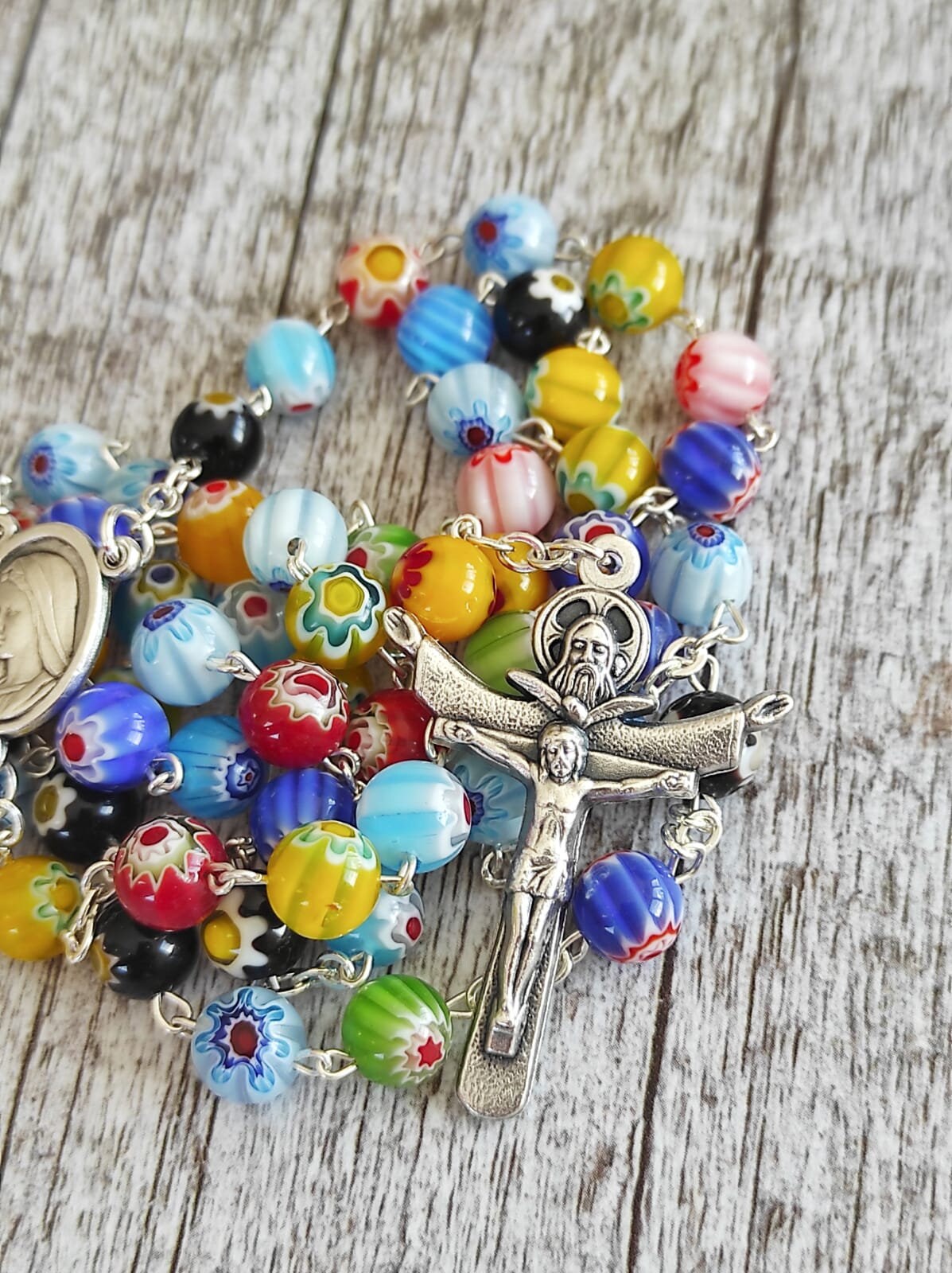 Hand Made Murano Glass Rosary Beads Colourful Rosary - Etsy