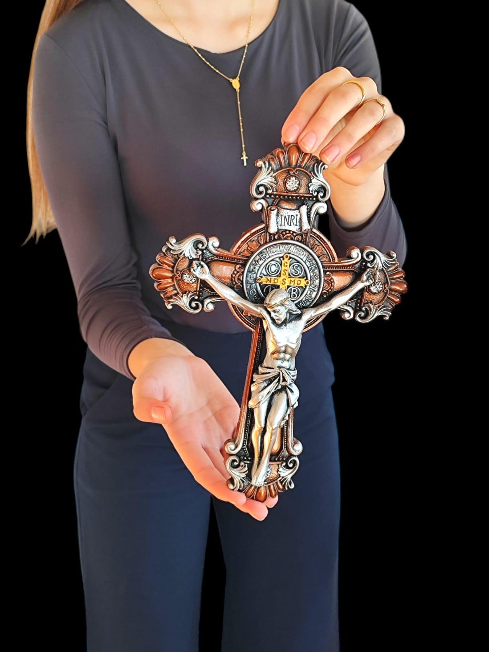 St. Saint Benedict Cross Wall Hanging Cross Crucifix - Etsy