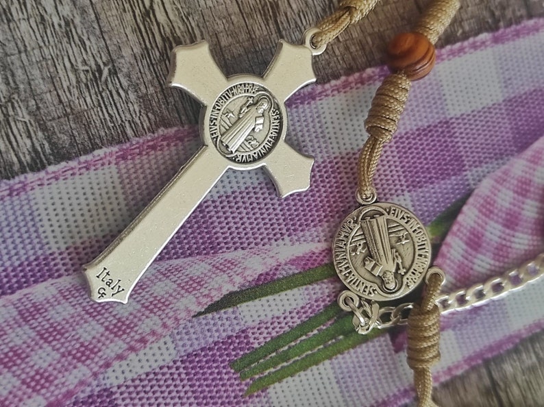 St Benedict Rosary Nursia BELT HABIT ROSARY Wooden Rosary With - Etsy