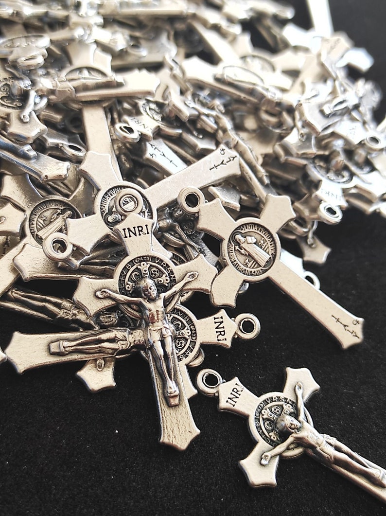 St Saint Benedict Crucifix Cross Box Set Rosary Pendant 2 Inc - Etsy