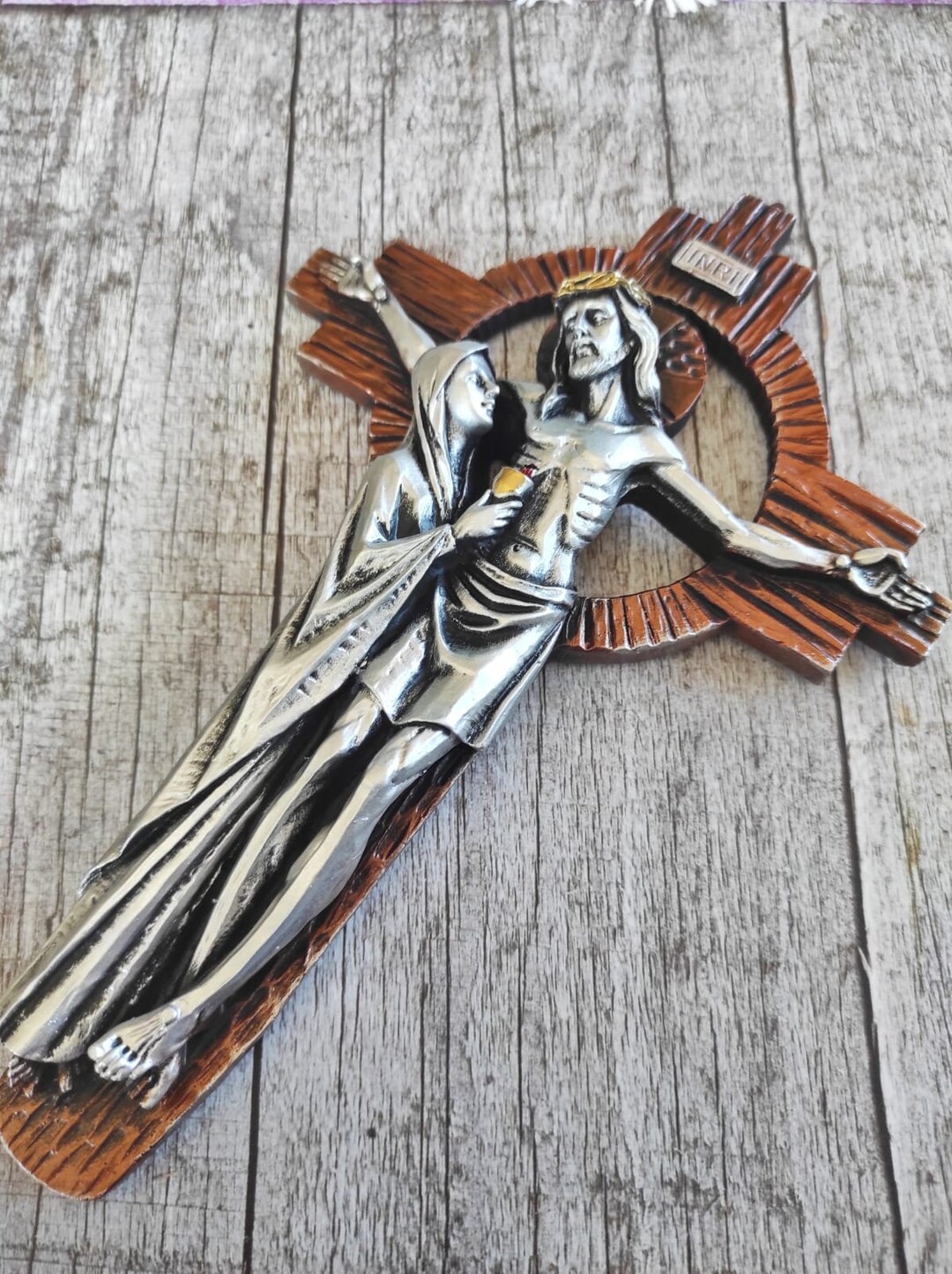 Sorrowful Mother Passion Crucifix Wall Hanging Cross - Etsy