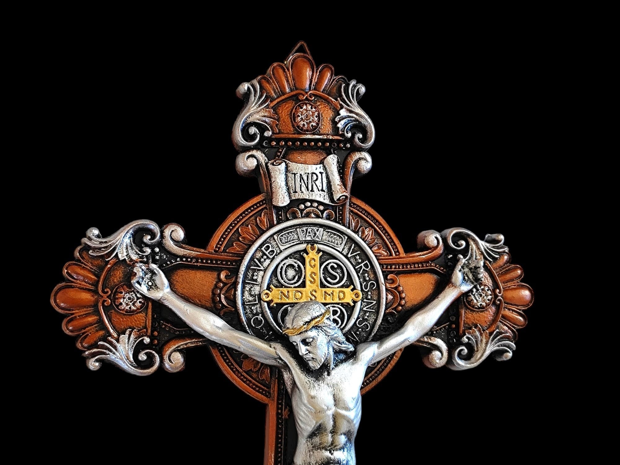 St. Saint Benedict Cross Wall Hanging Cross Crucifix - Etsy