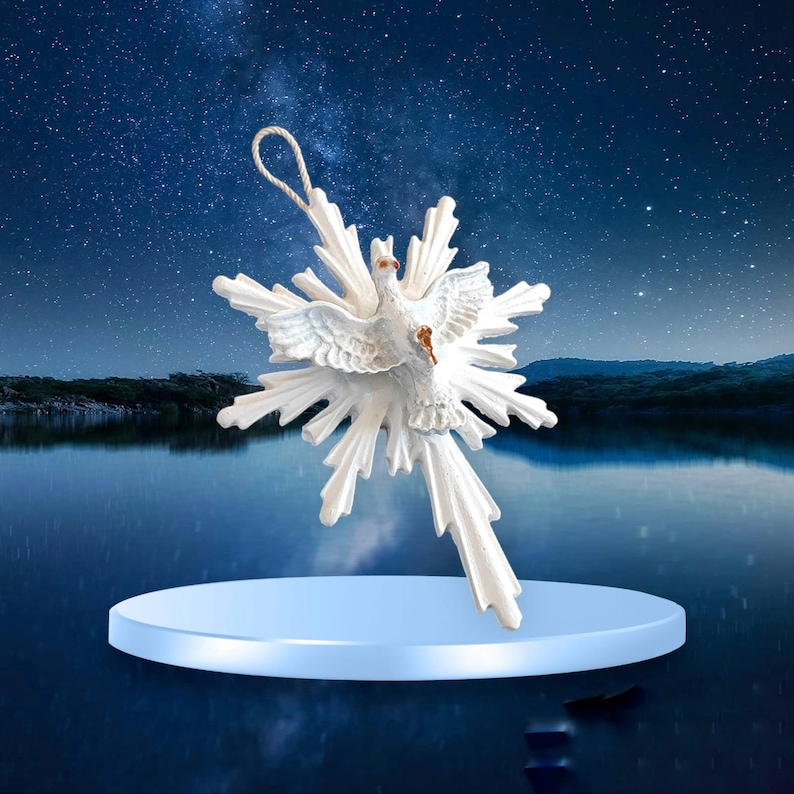 Holy Spirit of God Wall Trinity Dove Statue Cross Confirmation Keepsake ...