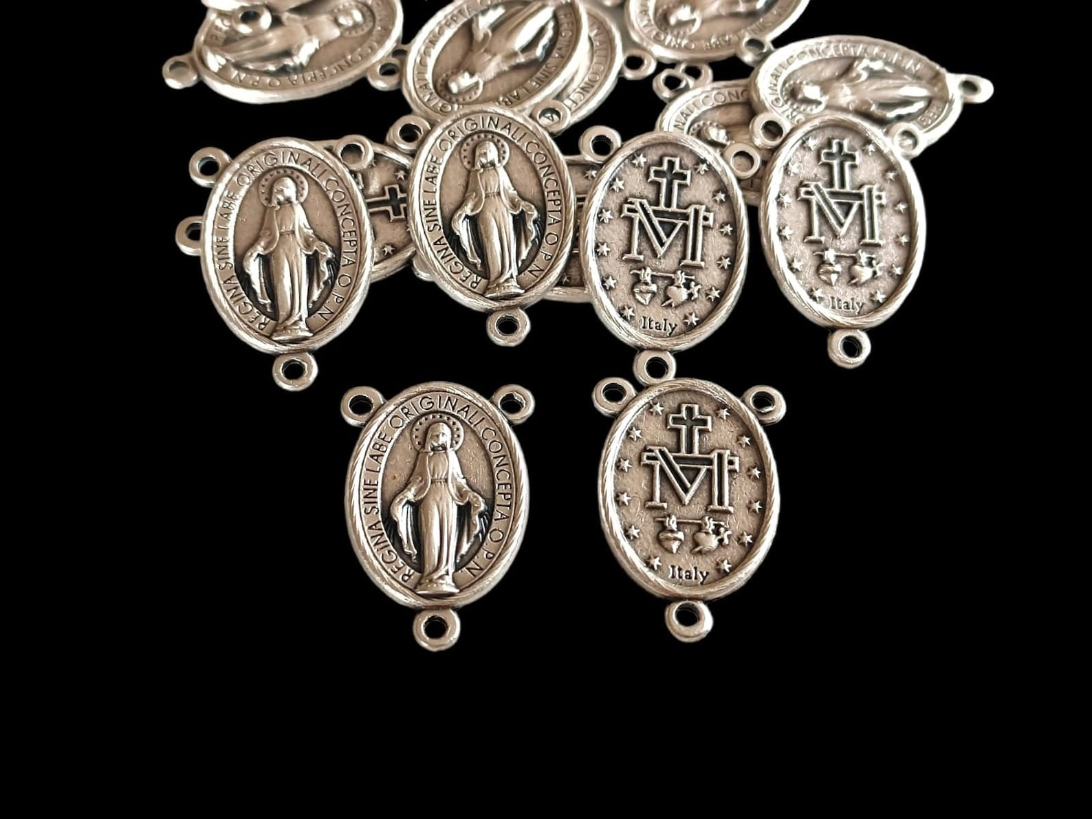 Miraculous Medal Rosary Centerpiece Center Rosary Medals - Etsy UK