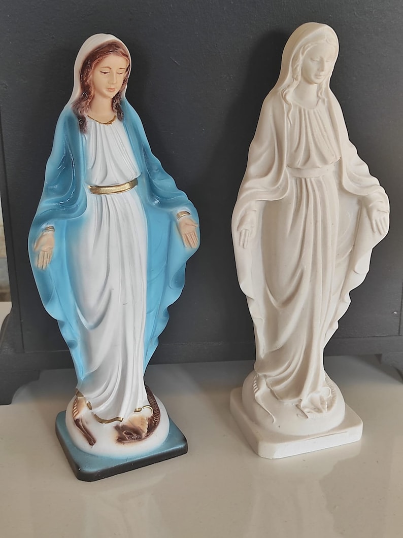 Our Lady of Grace Statue, Virgin Mary Statue, Blue Statue of Our Lady ...