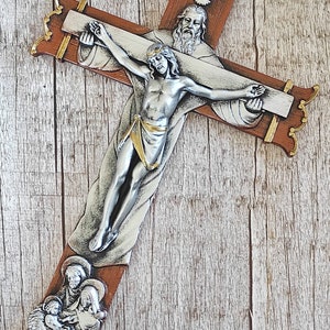 Holy Trinity Cross, Father Son Holy Spirit, Wall Hanging Crucifix - Etsy