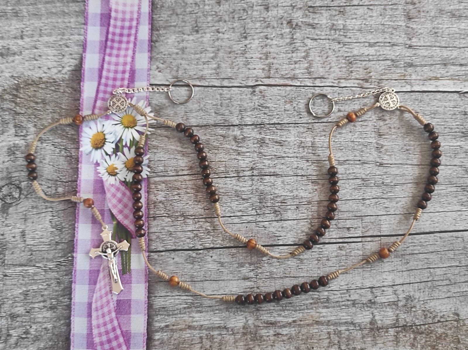 St Benedict Rosary Nursia BELT HABIT ROSARY Wooden Rosary With 5 ...