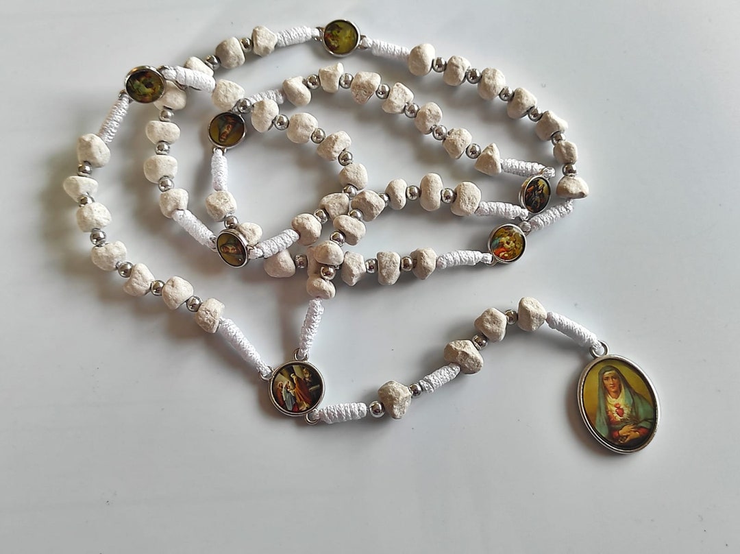 Seven Sorrows Rosary Beads, Sorrowful Rosary, Stone Rosary Handmade ...