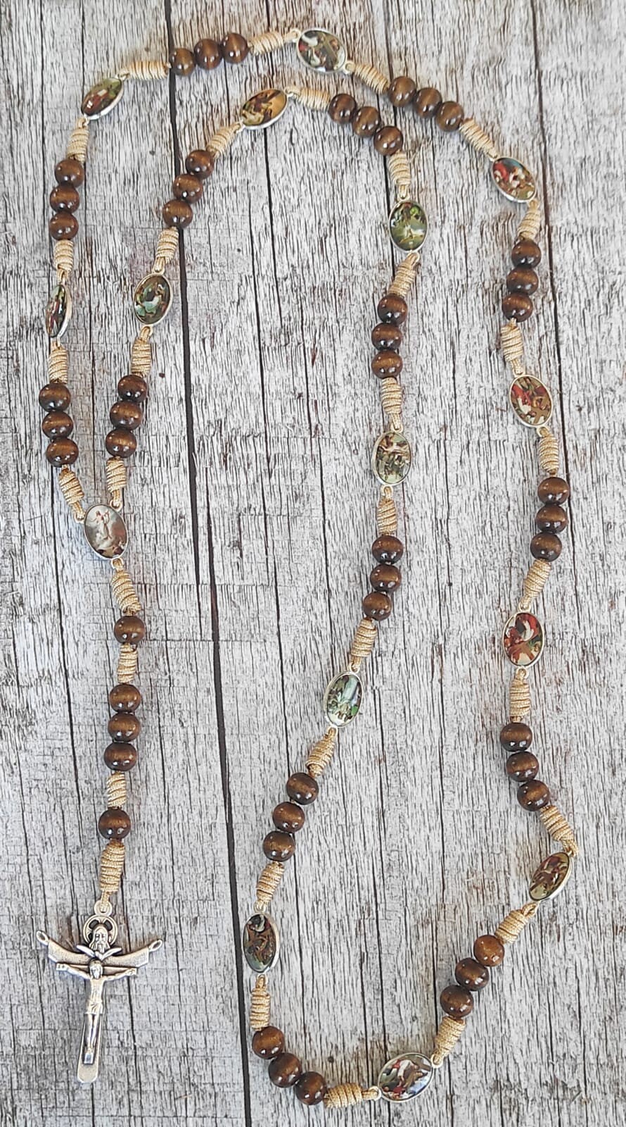 Stations of the Cross Rosary Wood the Way of the Cross 24,5" Gift - Etsy