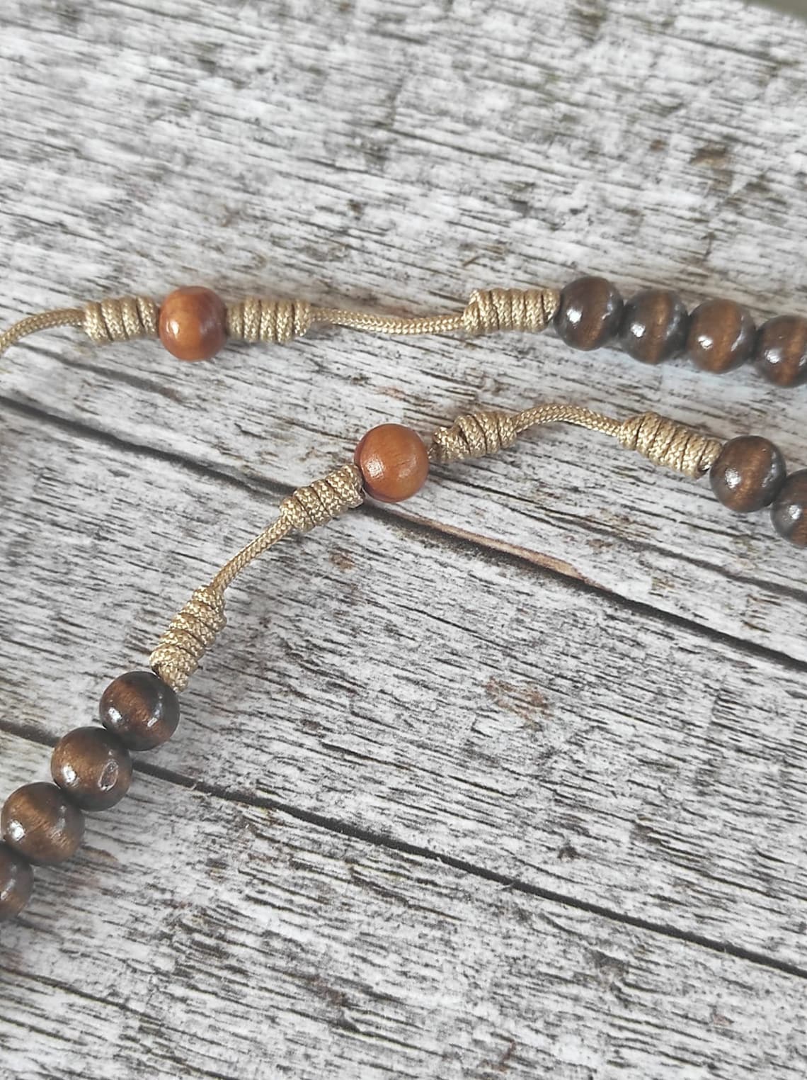 Franciscan Rosary Crown Wooden Rosary With St. Francis of Assisi Tau ...