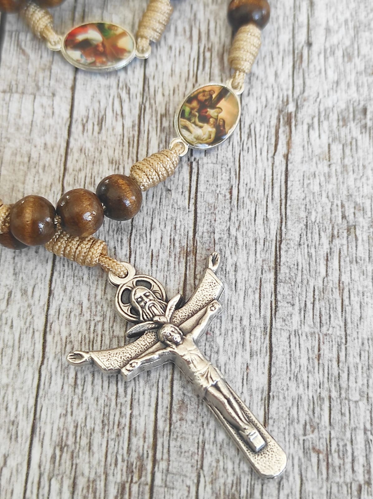 Stations of the Cross Rosary Wood the Way of the Cross - Etsy