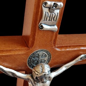 Wall Hanging Cross St. Benedict Cross Wood Crucifix - Etsy