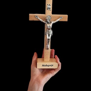 St. Saint Benedict Standing Cross Cross Wood Crucifix Desk Cross - Etsy