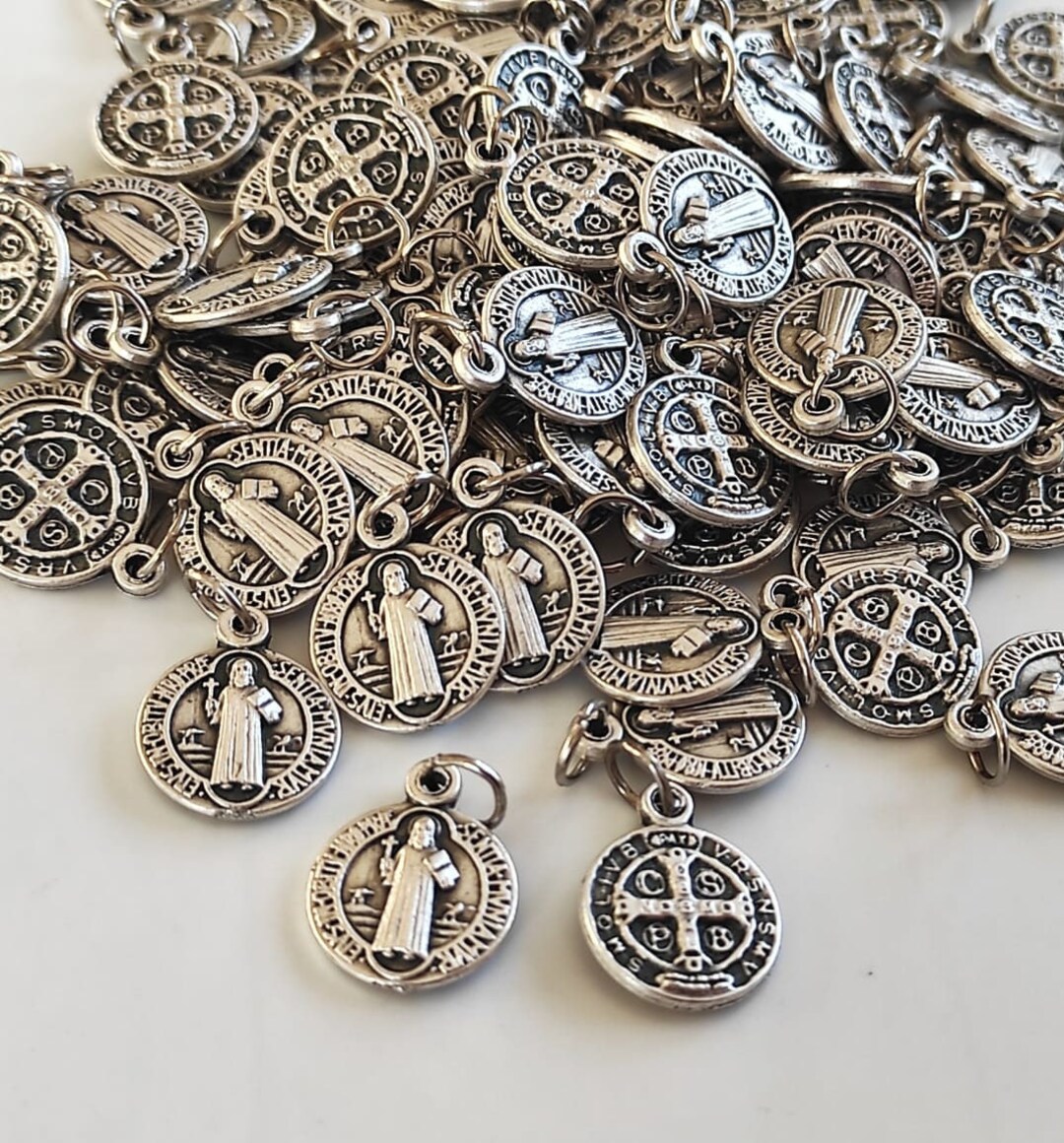 Saint St Benedict Medals Box /lot/ Pcs Holy Medals Catholic Medal - Etsy