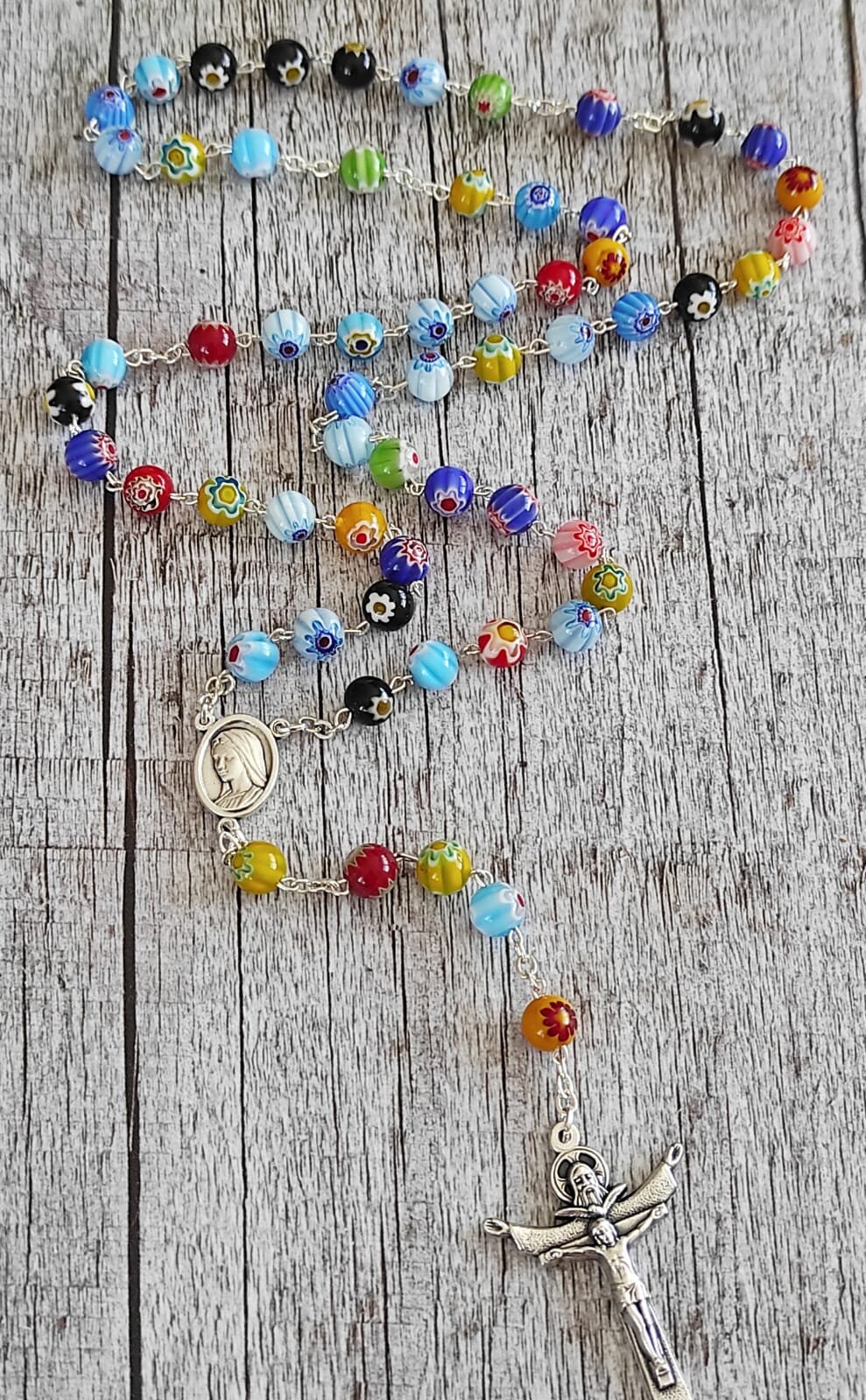 Hand Made Murano Glass Rosary Beads Colourful Rosary - Etsy