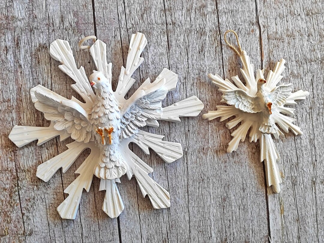 Holy Spirit of God Wall Trinity Dove Statue Cross Confirmation Keepsake ...