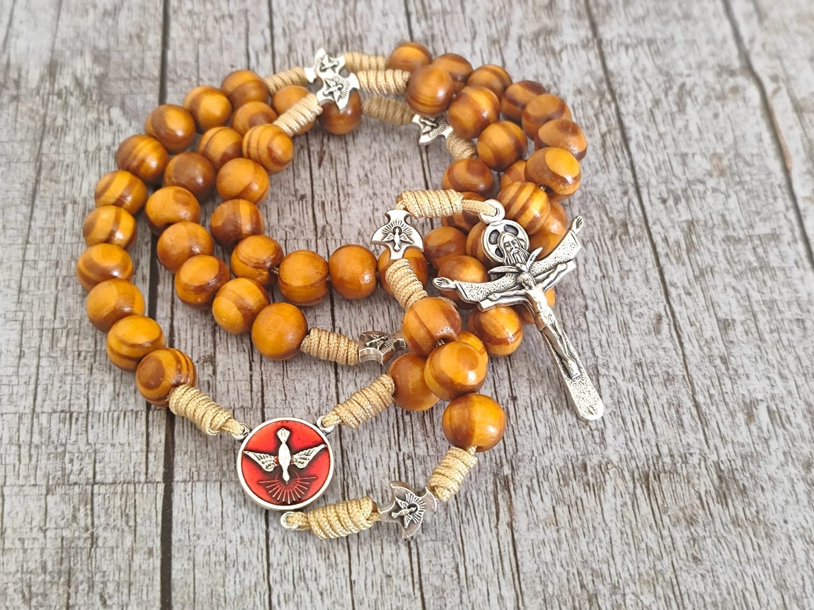 Holy Spirit Holy Rosary Medals Trinity Cross Rosary Gift - Etsy
