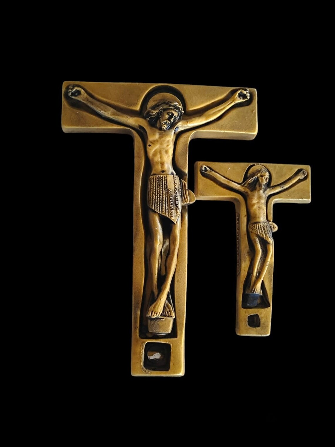 Standing Cross Crucifix Risen Jesus Christ Catholic Statue Medjugorje ...