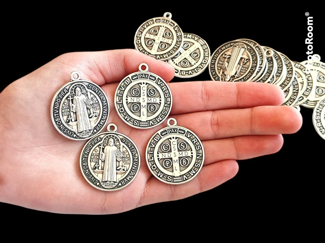 Saint St Benedict Medals Box 2-5-10-20 Pcs Holy Medals Big Medals - Etsy