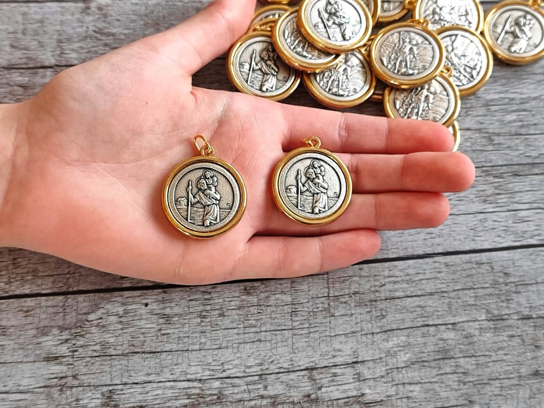 Wholesale St Christopher Medals Lot Bulk 2/5/10/15/20 Pcs - Etsy
