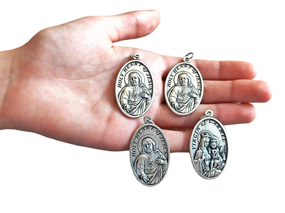 Holy Hart of Jesus Sacred Medals Medals Pcs Holy Medals, Catholic - Etsy