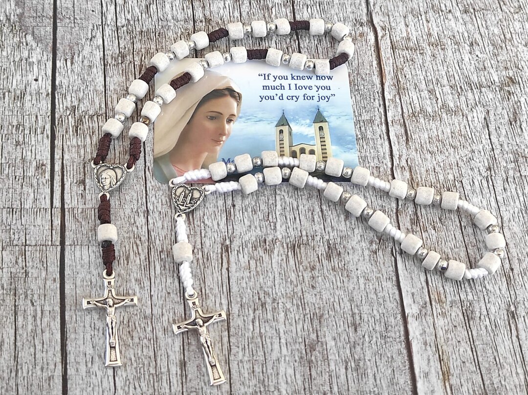 ROSARY WITH STONES Religious Jewelry, Natural Stones Our Lady ...