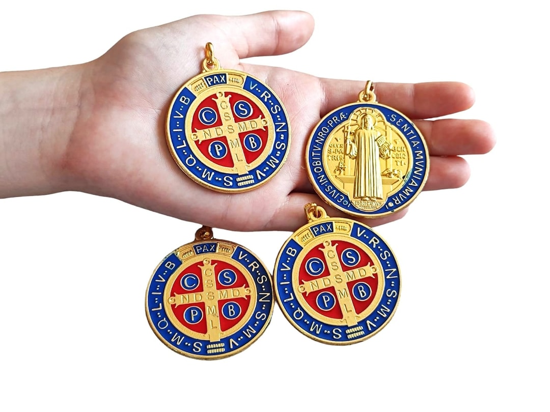 St Benedict Medal Xl Meda Saint Benedict Medal, Christian Medal Gift - Etsy