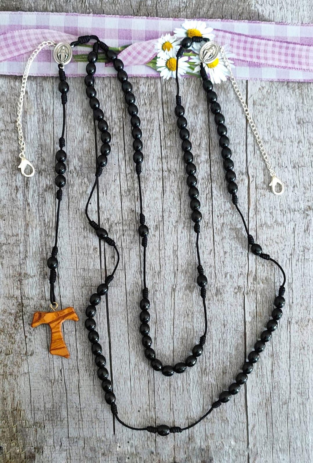 7 Decade Franciscan Rosary Miraculous Medals Rosary With St. Francis of ...