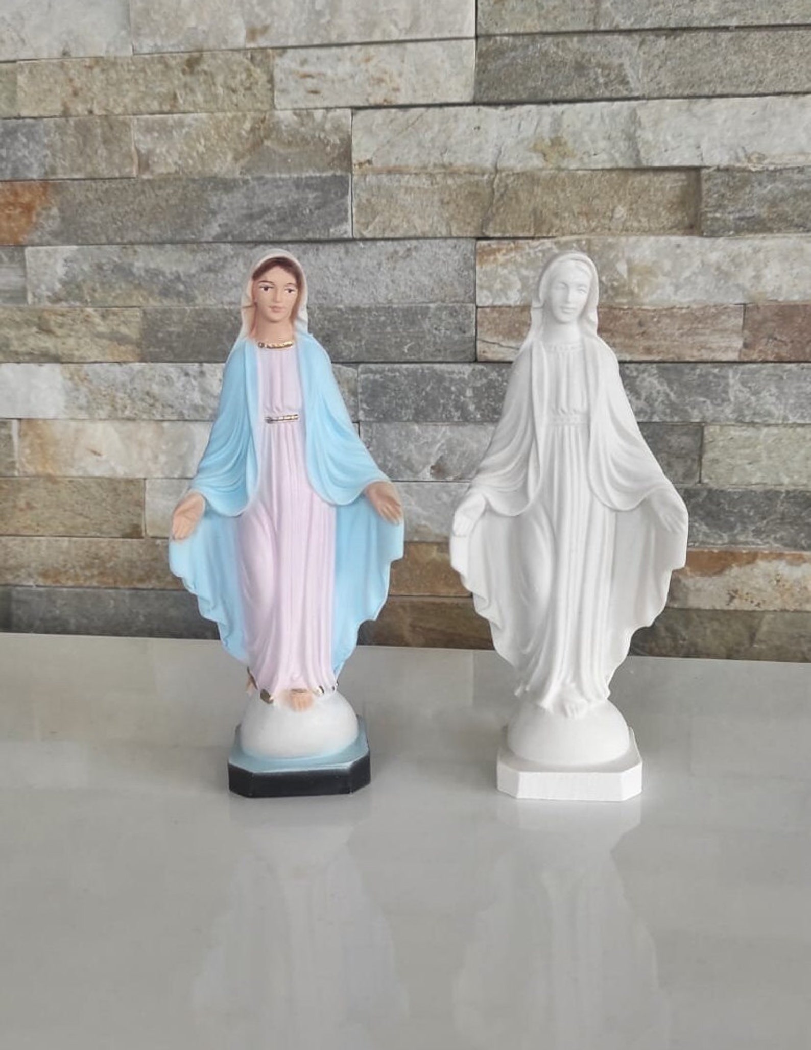 Our Lady of Grace Statue Virgin Mary Statue Blue Statue of - Etsy