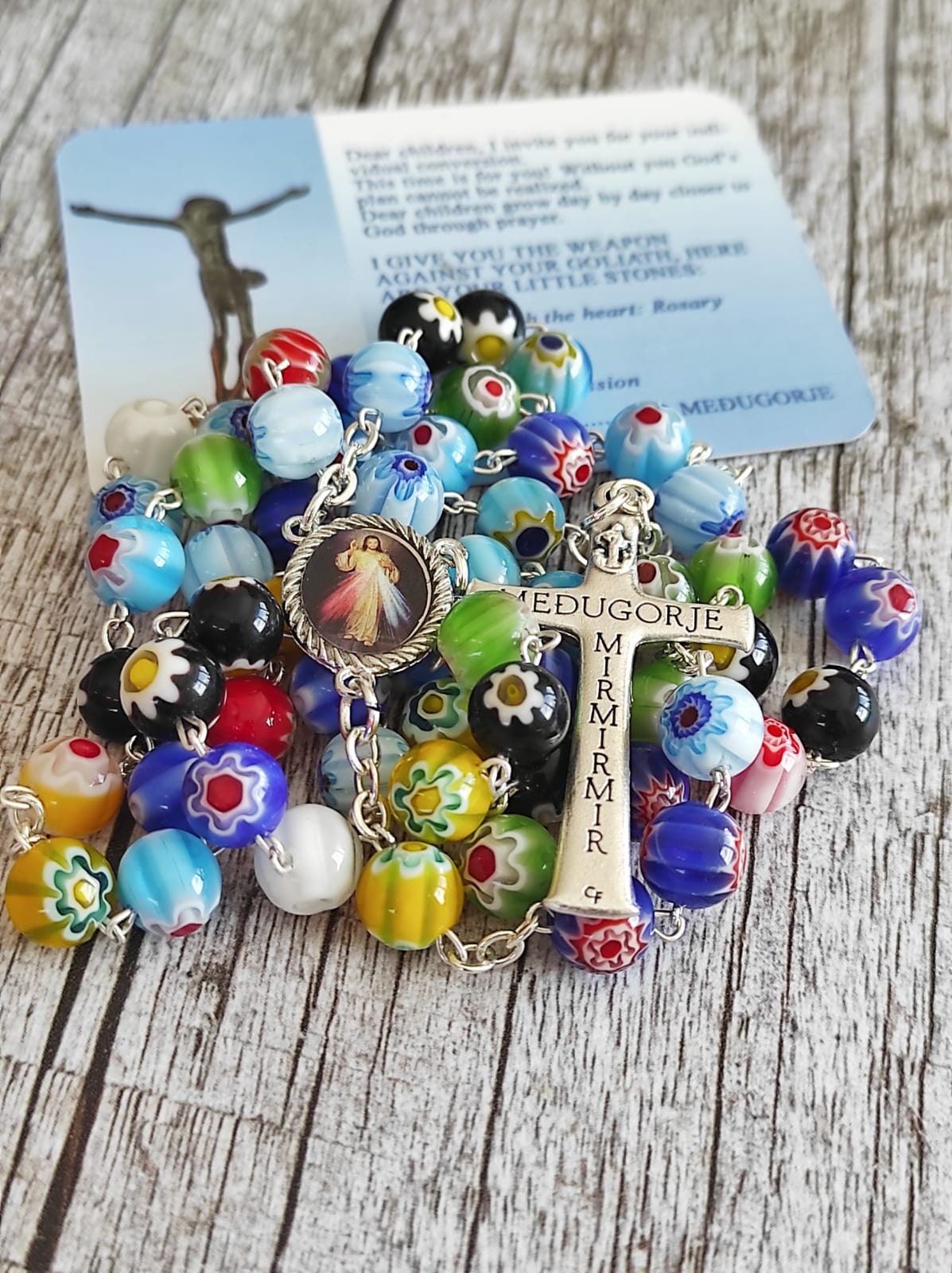 Hand Made Murano Glass Rosary Beads Colourful Rosary - Etsy
