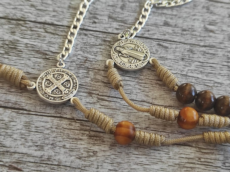 St Benedict Rosary Nursia BELT HABIT ROSARY Wooden Rosary With - Etsy