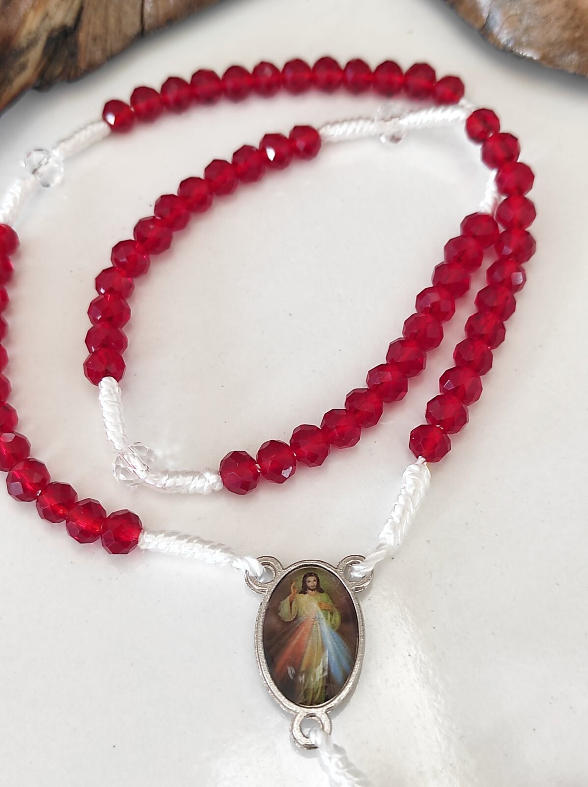 Catholic Blood of Christ Chaplet Rosary Precious CRYSTAL Beads - Etsy
