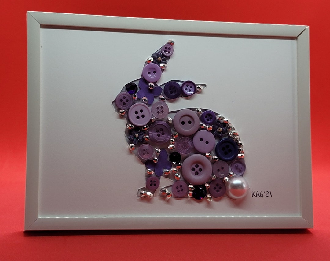 Button Art Bunny - Etsy
