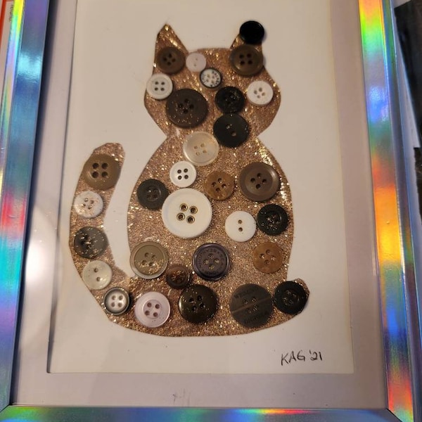 Cat Art Button - Etsy