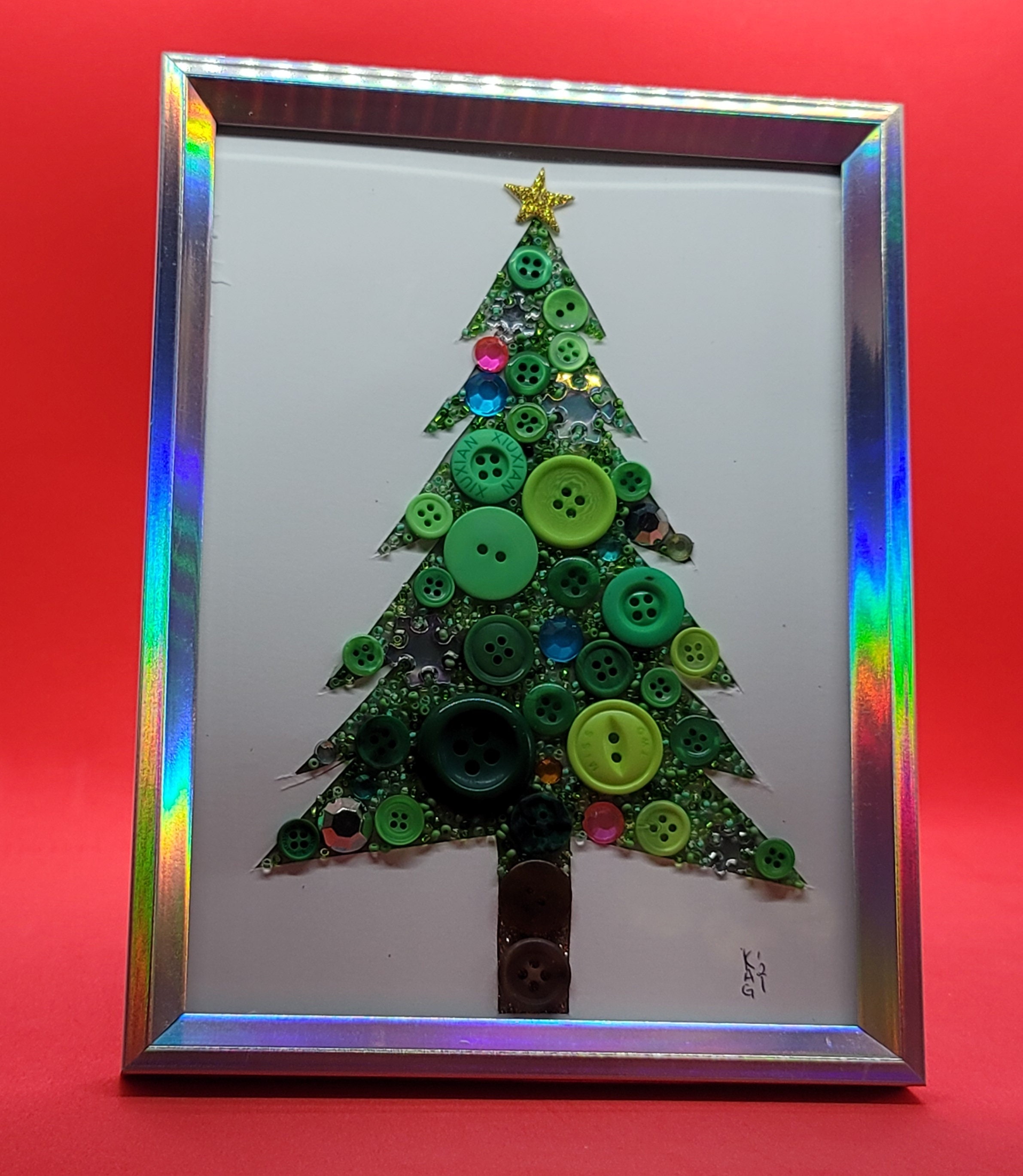 Button Art Christmas Tree - Etsy