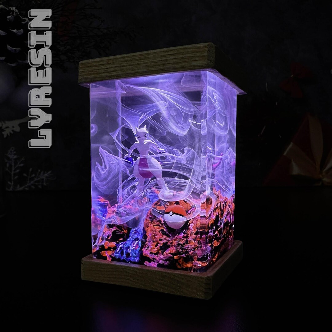 Poke.mon Lamp, Me.wtwo Resin Lamp, Pok.emon Gifts, Poke.mon Decor ...