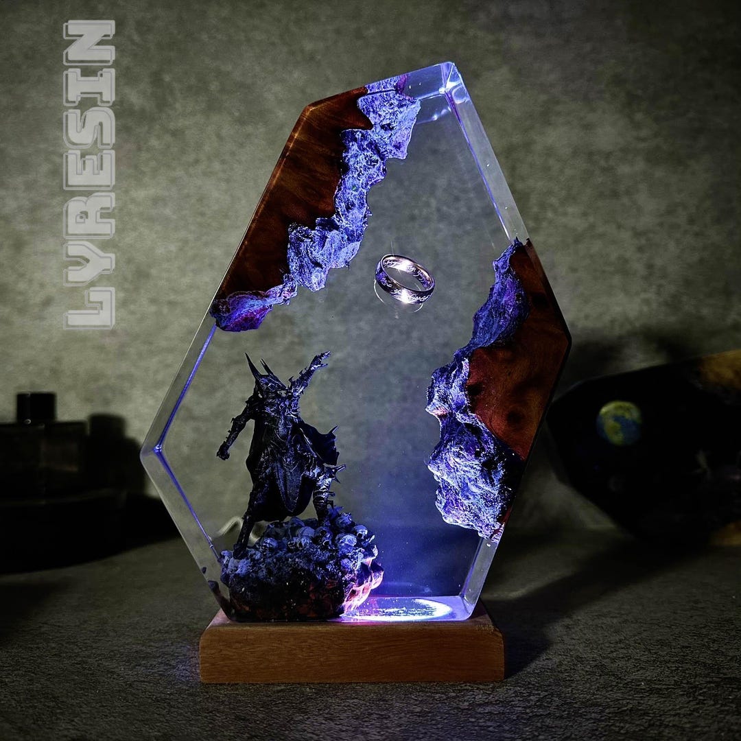 Lo.rd of the Ri.ngs Resin Lamp, Sauron Resin Night Light, Best Handmade ...
