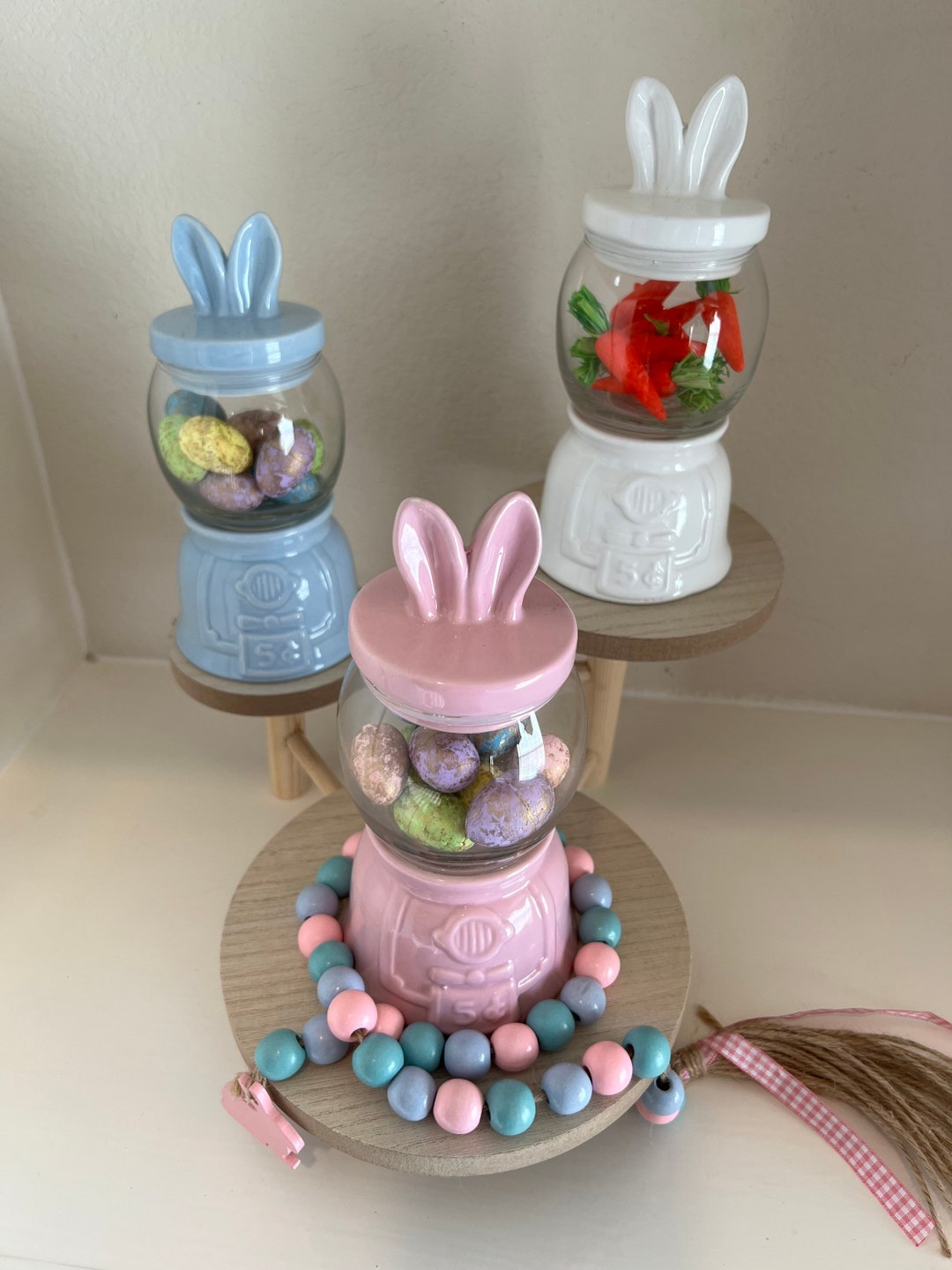 Easter Tier Tray Decor, Mini Gumball Machines - Etsy