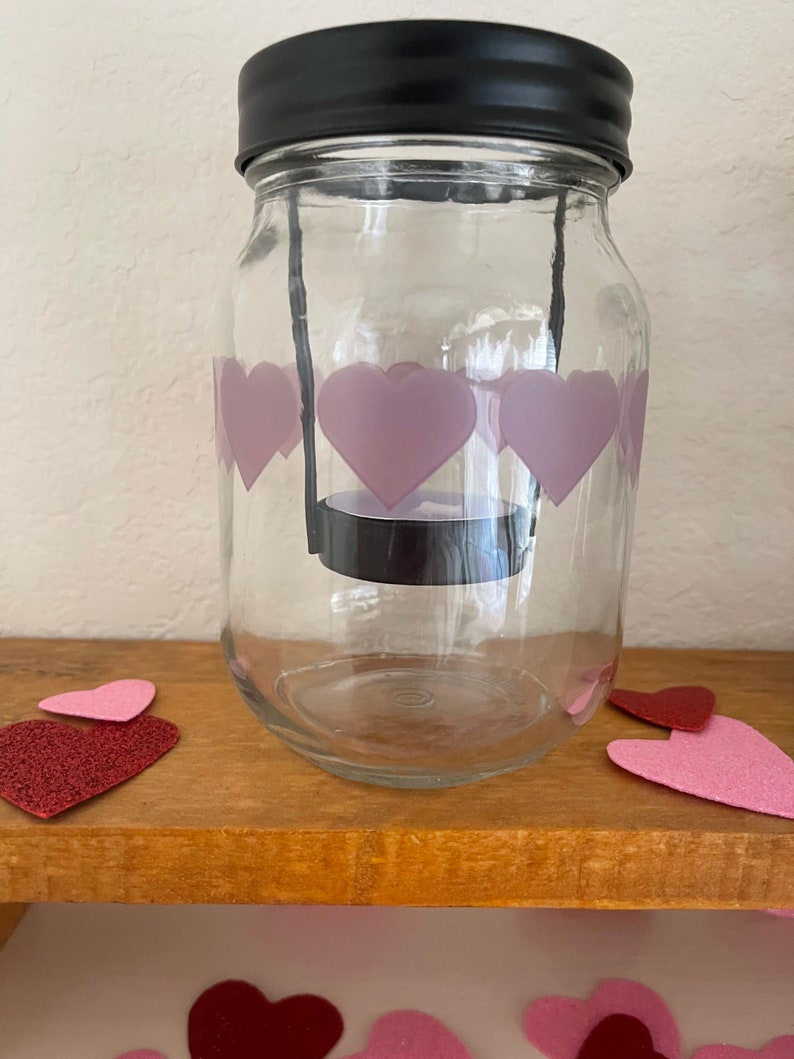 Valentine Mason Jar Candle Holder - Etsy