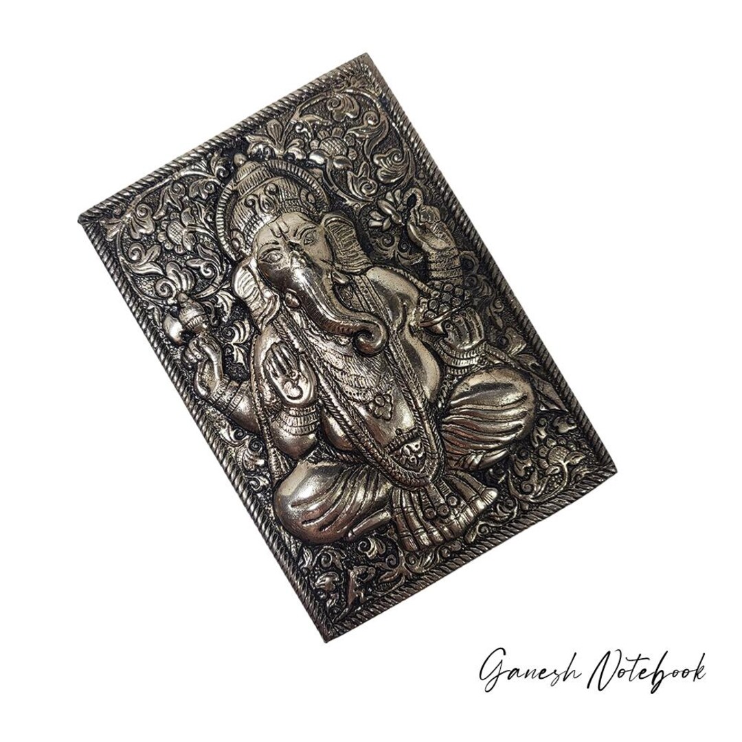 Ganesh Metal Handmade Cover Notebook, Setting Intentions, Dream Journal ...