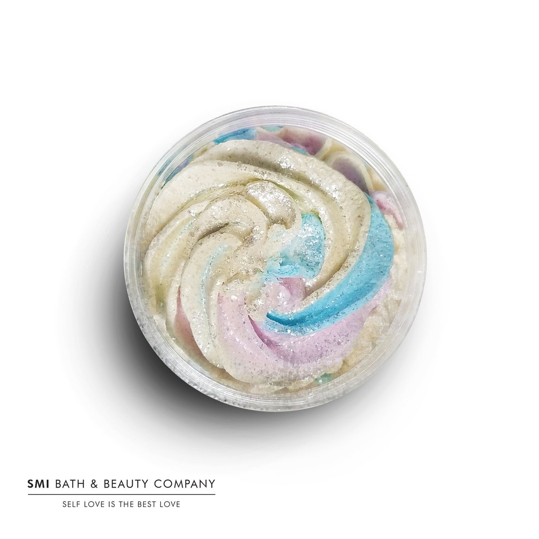 Whipped Cotton Candy Body Scrub With Dead Sea Salt & Sugar, Spa Gift ...