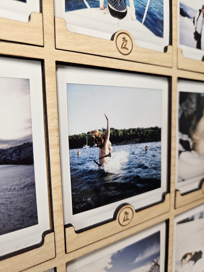 Instax Square Photo Frame Laser Cut File for Desk 18 Photo Display ...